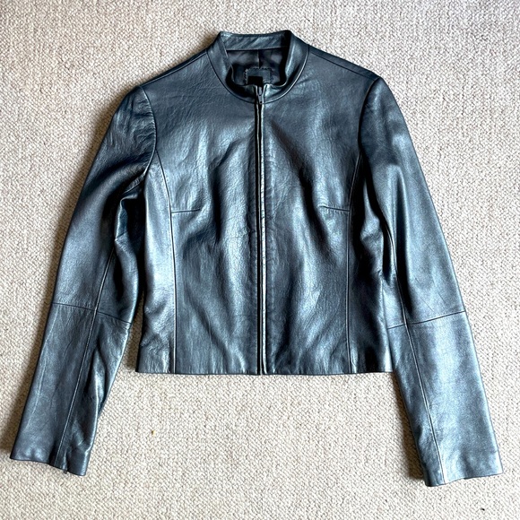 BCBGMaxAzria | Jackets & Coats | Vintage Bcbg Max Azria Metallic Grey ...